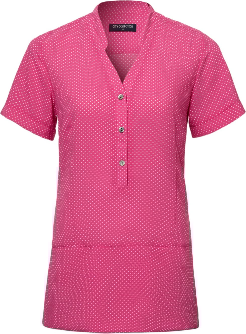 City Collection City Stretch® Spot Short Sleeve Tunic - Pink (2174 ...